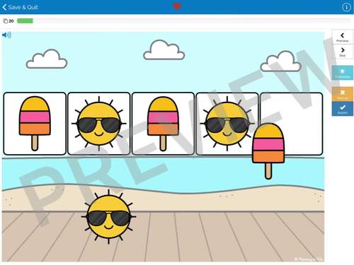 Summer Patterns Digital Boom Cards™ for June, July or August by ...