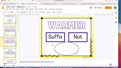 Suffix Practice Activities | Google Classroom by Happy Reading With Katie