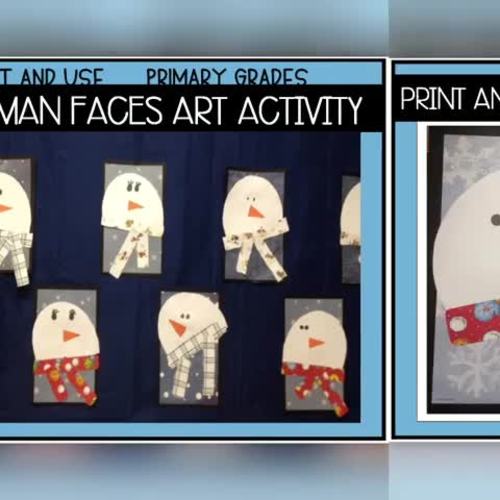 Snowman Faces Craft for Your Winter Bulletin Board by Beachy Dreams