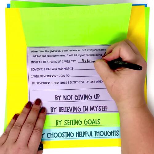 Grit and Perseverance Worksheet Posters and Activities for Self ...