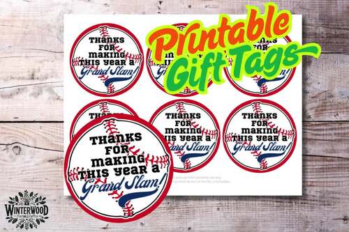 Grand Slam End of Year Printable Gift Tags – Baseball-Themed Teacher ...
