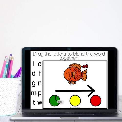 Digital Short I Interactive CVC Blending Cards | TPT