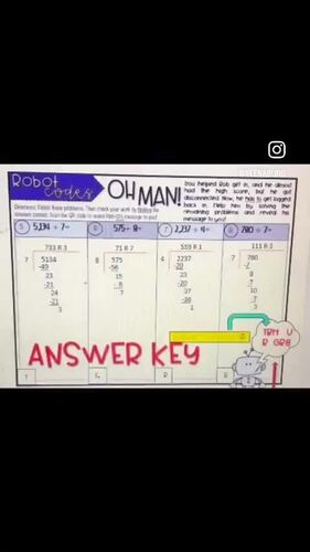 Long Division Practice: Mystery Message Reveal by Burgher Bunch of Learning