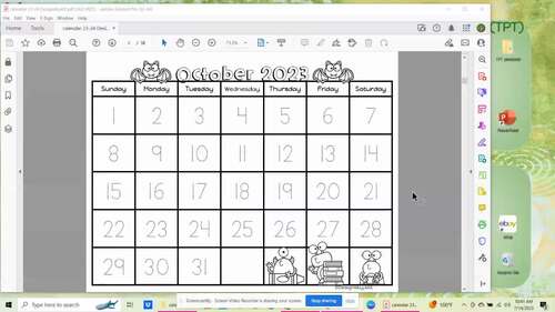 Updated Blank Tracing Calendar School Year 2023-2024 by Designs by Jett
