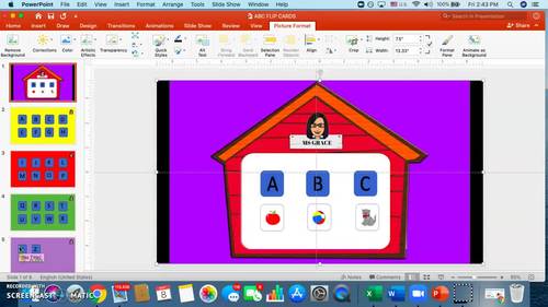 ALPHABET INTERACTIVE FLASH CARDS POWERPOINT GAMES by MS GRACE AT HEART