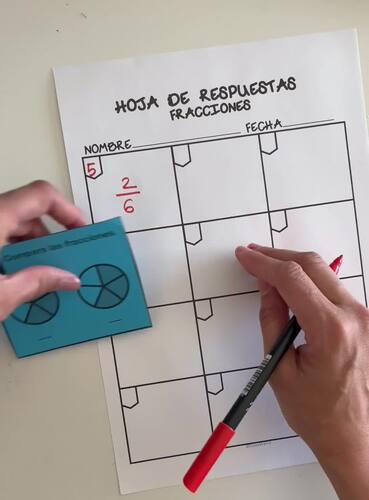 Fracciones 3er grado-Spanish Fractions Task Cards 3rd grade by ClassWorld