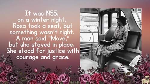 Music: Rosa Said No Song for Rosa Parks Black History for Kids | TPT