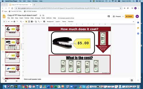 How Much Does It Cost? Counting Dollar Bills Google Slides | TPT