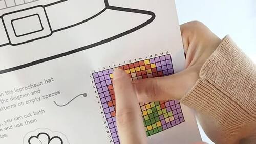 St Patrick's Day Pixel Craft Leprechaun Hat Art for Middle Grades St ...