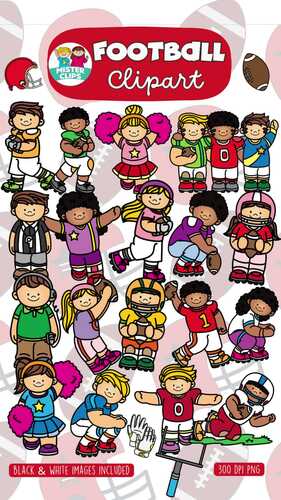 Football Clip Art by Mister Clips | TPT