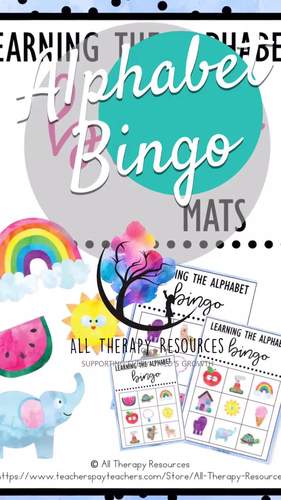 Alphabet Beginning Sounds Bingo Activity - kindergarten preschool