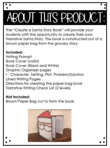 SANTA Narrative Writing/Craft (CHRISTMAS) by The Teaching Q- Melissa Qualle