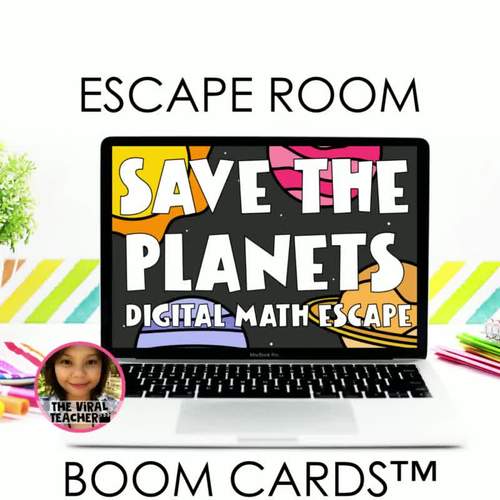 1st Grade Math Digital Escape Room Game Boom Cards™ and Google Slides™