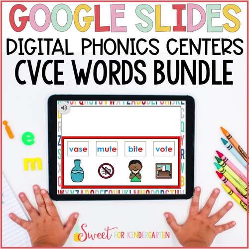 CVCe Words Digital Phonics Centers for Google Slides | TpT