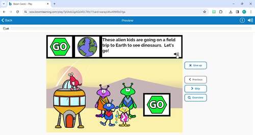 Aliens' Dinosaur Field Trip Interactive Language Activity | TPT
