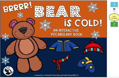 Bear is Cold BOOM Card Book! Digital Interactive Book (Boom book only)