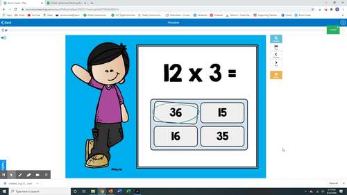 BOOM Cards Math for Distance Learning | 2 Digit by 1 Digit Multiplication