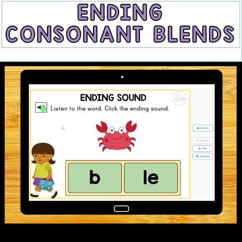 Ending Blends | Ending Consonant Blends Boom Cards by Limes and Lemons