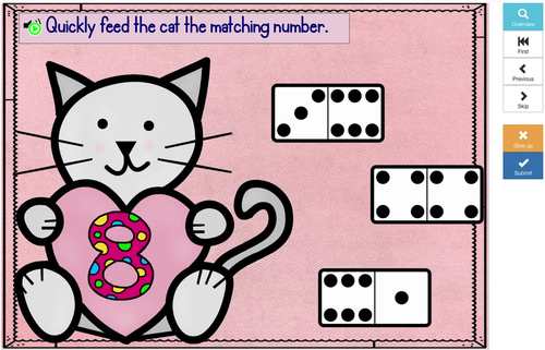 Subitizing 0 - 10 Valentine's Day BOOM CARDS by Teaching Literacy