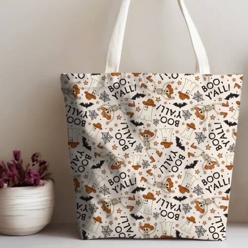 Boo Y'all Seamless Digital Paper Pattern Halloween Cowboy Skeletons Ghosts