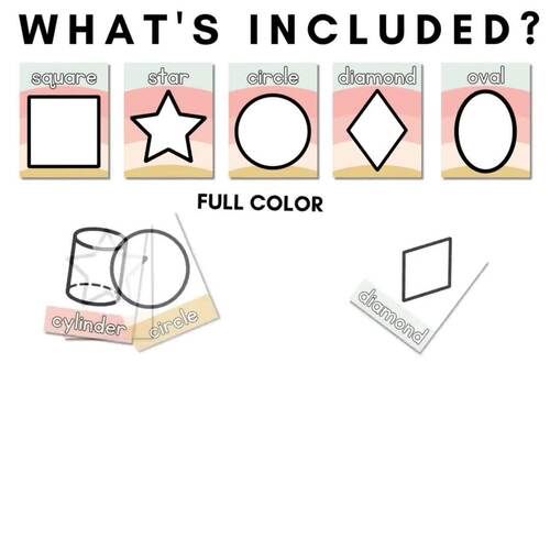 Calm Pastel Classroom Decor | 2D & 3D Shapes Posters | Editable | *NEW