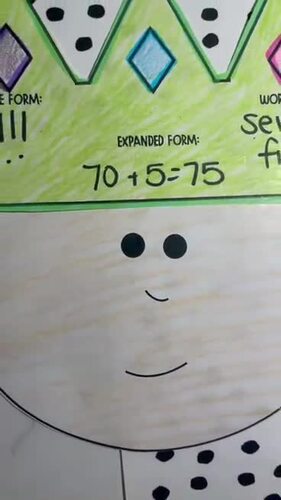 Prince and Princess Math Place Value Craft by The Teaching Diva Corner