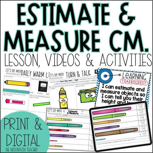 Estimating & Measuring CENTIMETERS Activities | Lesson Plans, Worksheet ...