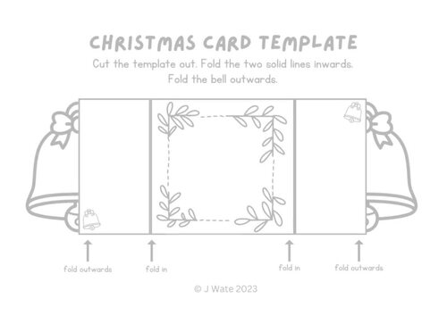 Pop Up Christmas Card Templates: 3D Holiday Craft Activity for Students