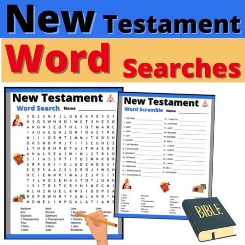 New Testament Word Search Puzzles Activity Books of the Bible Resource
