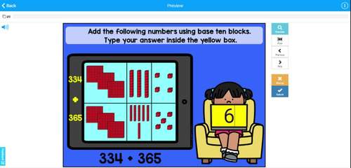 20 card ADDITION TO 1000 USING BASE TEN BLOCKS WITHOUT REGROUPING BOOM ...