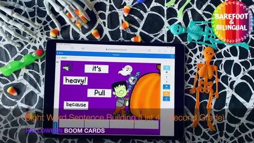 Halloween Sight Words Sentence Building - Second Grade - Halloween Boom ...