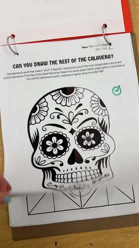 Day of the Dead Activity Bundle - Grid Drawings, Draw the Rest ...