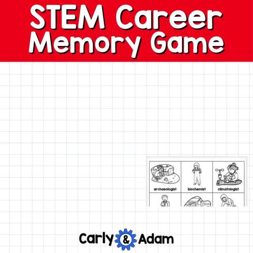 STEM Careers Memory Game Elementary STEM Sub Plans, Activities, Games
