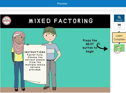 Quadratic Relations Mixed Factoring Trinomials Digital Boom Cards ...