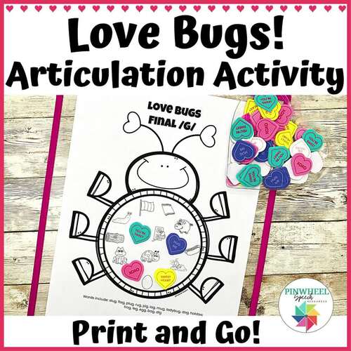 Valentine's Day Printable Articulation Activity for Speech Therapy Love ...