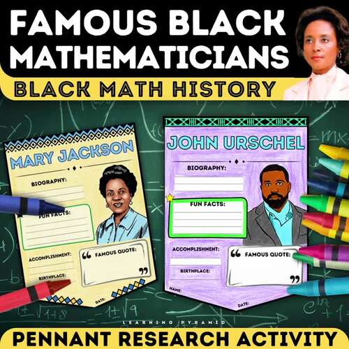 Black Mathematicians Research Pennant STEM Bio Activity Black History ...