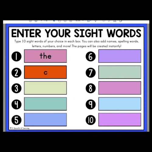 EDITABLE Sight Words Rainbow Writing by A Spoonful of Learning | TPT