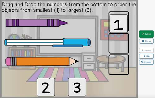 Measuring Lengths by Ordering and Measuring Lengths Boom Card Bundle
