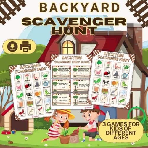 Outdoor Scavenger Hunt Game, Nature Scavenger Hunt Kinder 1st 2nd 3rd ...