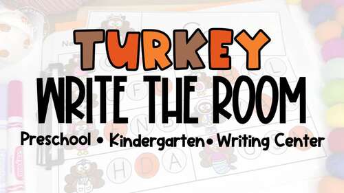 Thanksgiving Write the Room Turkey in Disguise Preschool & Kindergarten ...