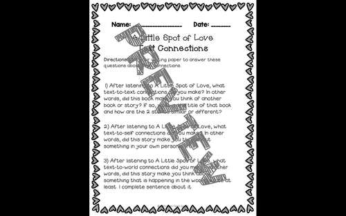 A Little Spot of Love | Valentine's Day Writing | Book Companion