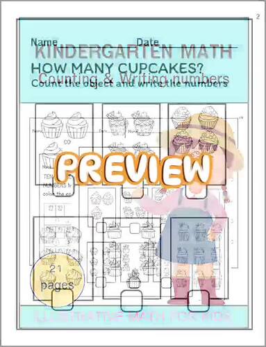 KINDERGARTEN MATH Counting & Writing numbers, illustrative Math for kids