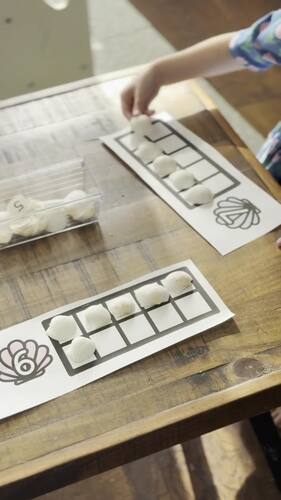 Beach Theme Ten Frame Math Centers Preschool Low Prep Number Summer Ocean