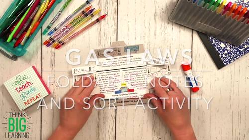 Gas Laws Foldable Notes and Sort Activity by Think Big Learning | TPT