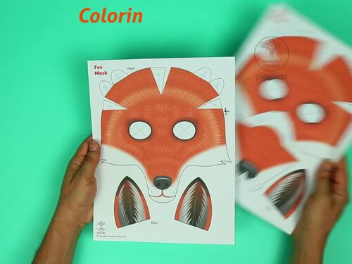 Fox, paper mask by Oswaldo Rosales Play Lab | TPT