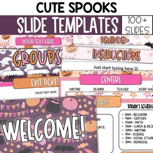 Cute Halloween Slides Templates / Google Slides Templates / Cute Spooks