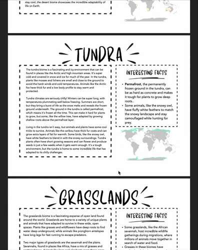 Earth's Biomes Foldable Activity by A Dads Classroom | TPT