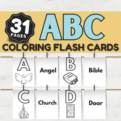 ABC’s of Faith Flash Cards, Christian Learning, Special Education ...