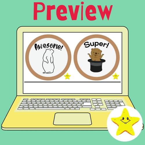 Groundhog Day Clip Art Digital Stickers - COPYRIGHT FREE + EDITABLE