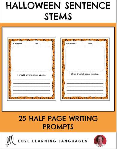 Halloween Sentence Stems by Love Learning Languages - French Resources